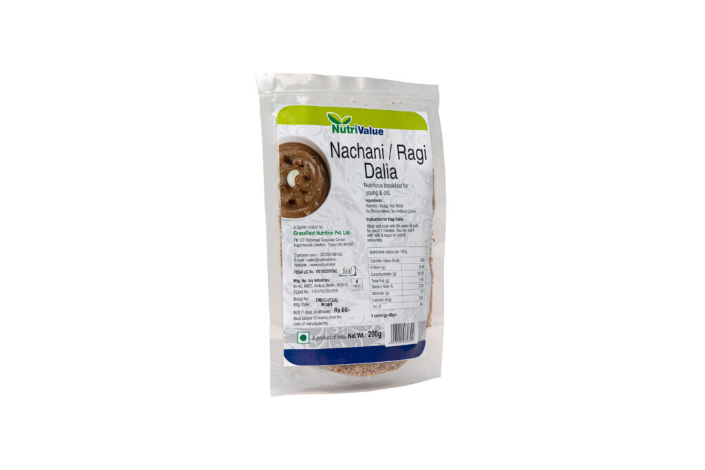 Nutrivalue Nachani/Ragi- Dalia, 200gm - Nutrivalue