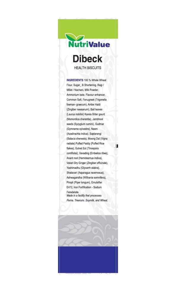 Nutrivalue Dibeck Health Biscuits For Diabetic - Nutrivalue